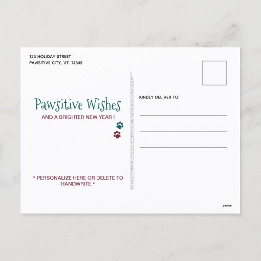 Ruff Year Pandemic Funny Quarantine Dog Holiday Postcard | Zazzle