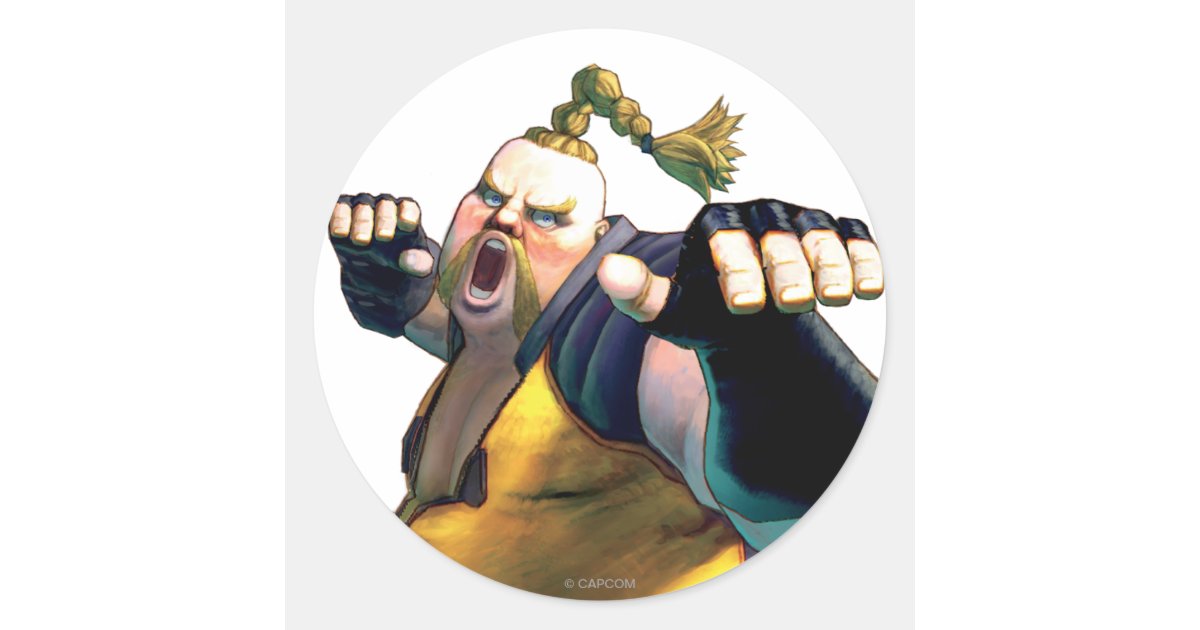 Rufus Yelling Classic Round Sticker | Zazzle