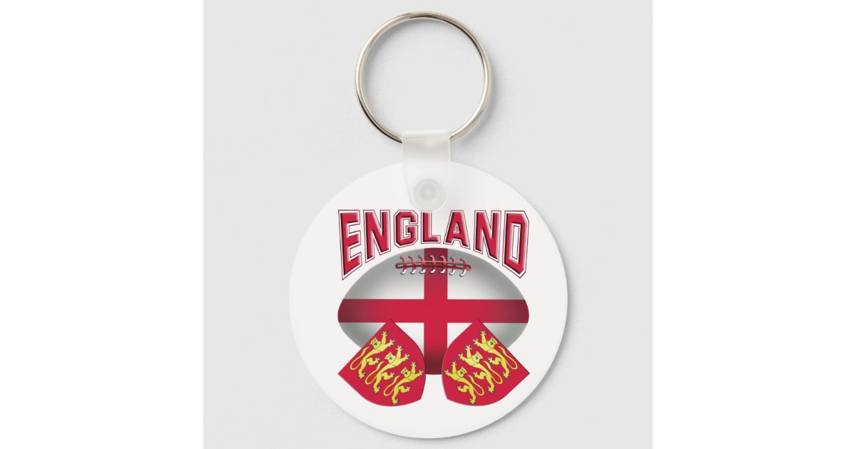 Rugby Ball Flag of England Keychain | Zazzle