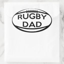 Rugby Dad Oval Sticker | Zazzle