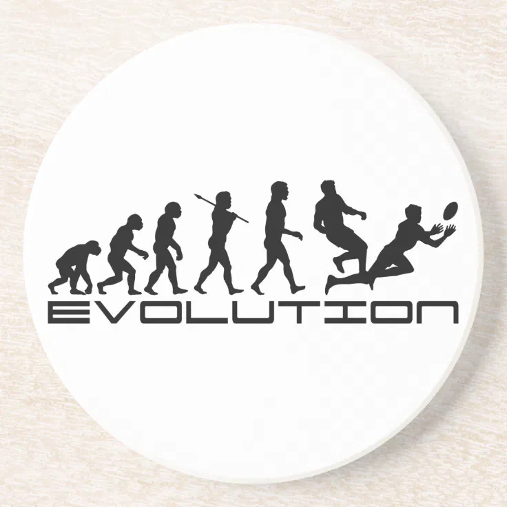Rugby Football Sport Evolution Art Coaster | Zazzle