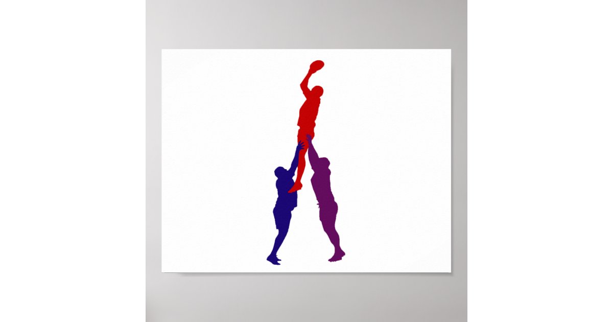 Rugby Lineout Poster | Zazzle