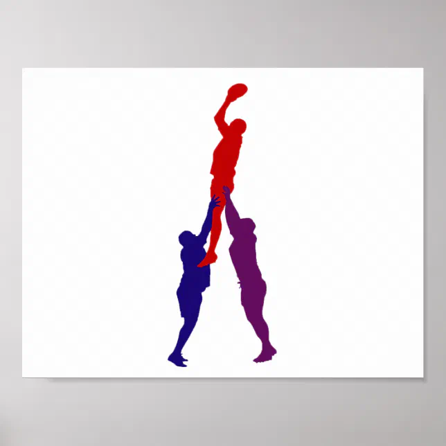 Rugby Lineout Poster | Zazzle