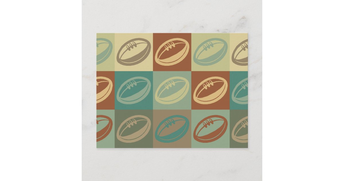 Rugby Pop Art Postcard | Zazzle