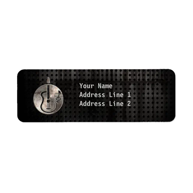 Rugged Acoustic Guitar Label | Zazzle