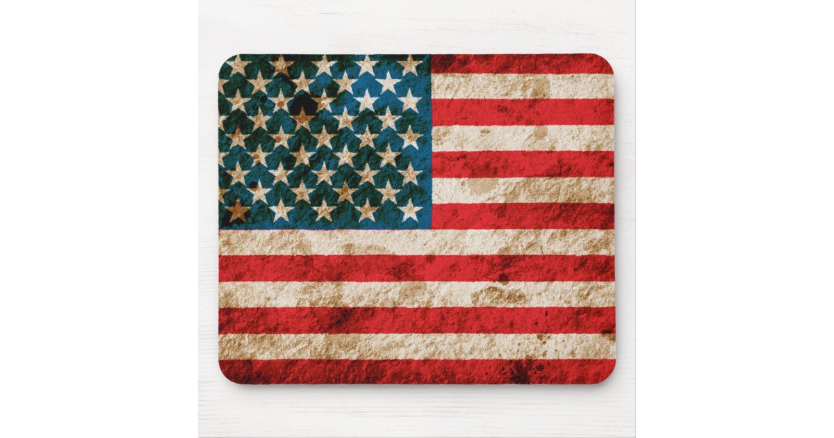 Rugged American Flag Mouse Pad | Zazzle