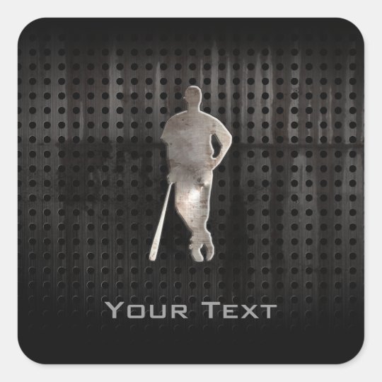 Rugged Baseball Square Sticker | Zazzle.com