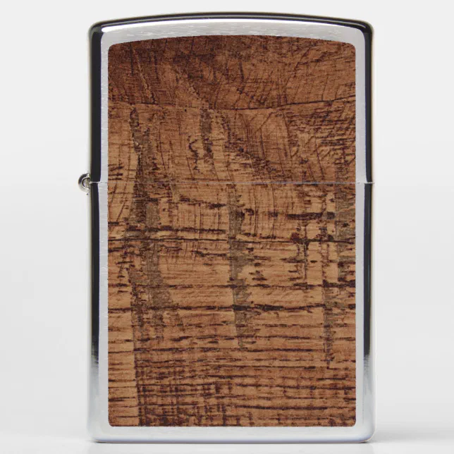 Rugged Chestnut Oak Wood Grain Look Zippo Lighter | Zazzle
