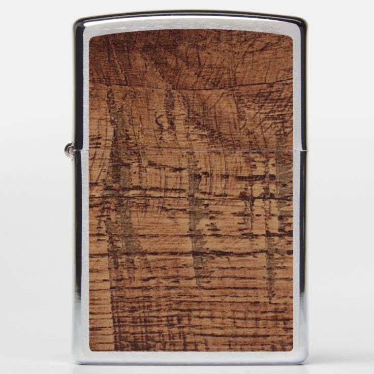 Rugged Chestnut Oak Wood Grain Look Zippo Lighter | Zazzle