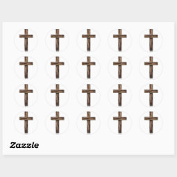 Rugged Cross Classic Round Sticker | Zazzle