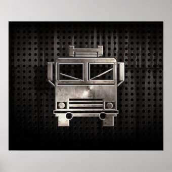 Rugged Fire Truck Poster | Zazzle