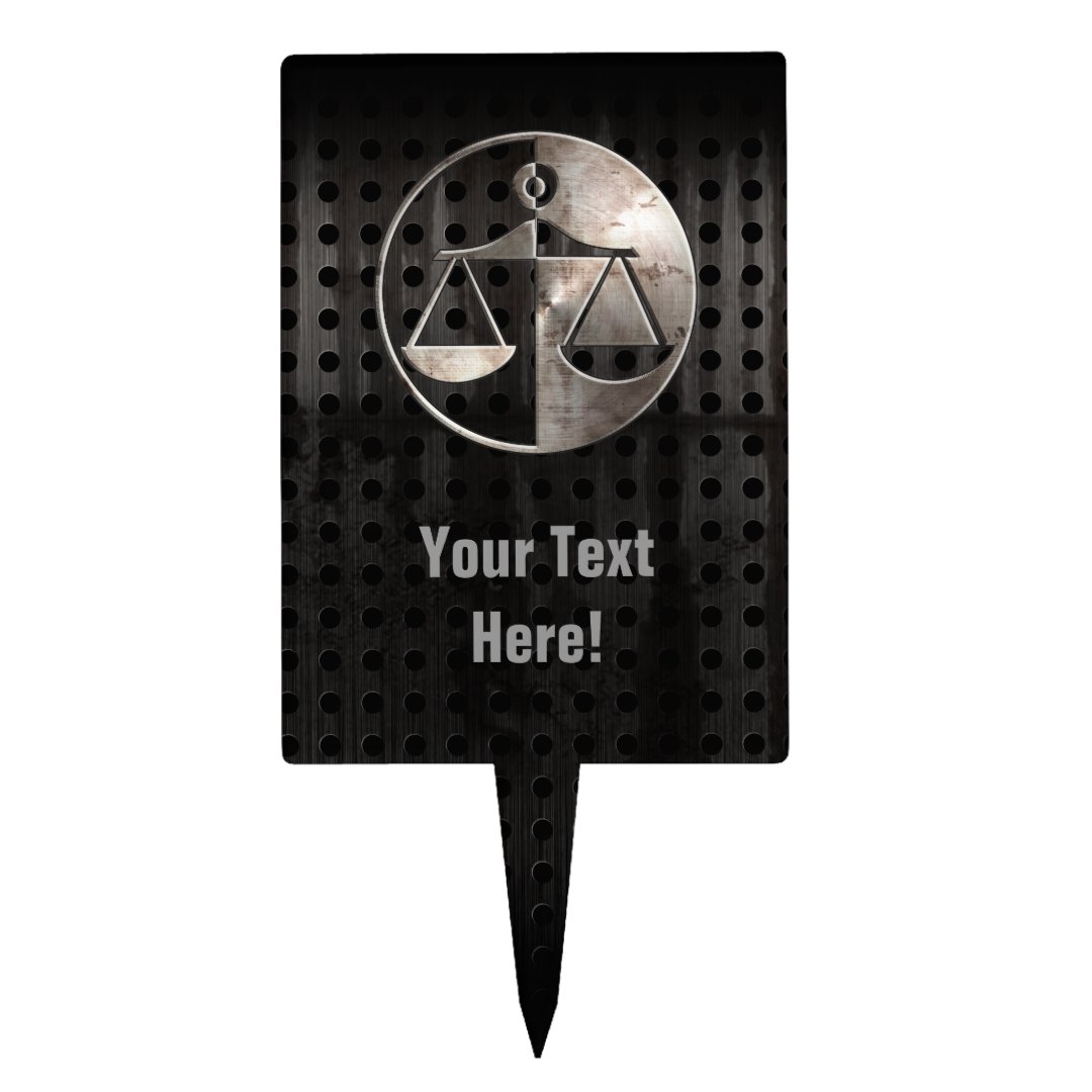 Rugged Justice Scales Cake Topper | Zazzle