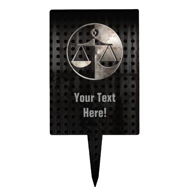 Rugged Justice Scales Cake Topper | Zazzle