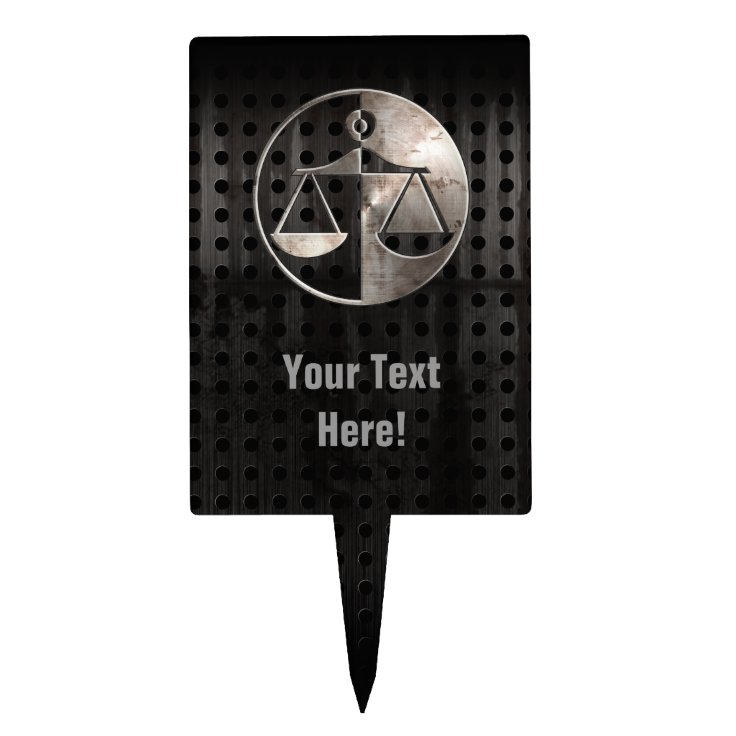 Rugged Justice Scales Cake Topper | Zazzle