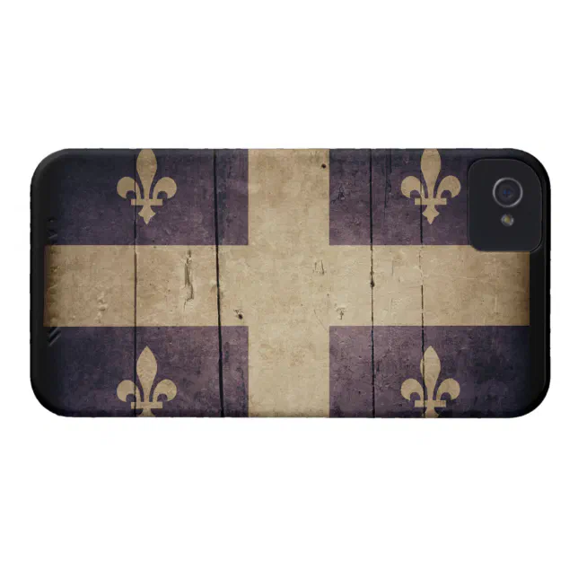 Rugged Wood Quebec Flag Case-Mate iPhone Case | Zazzle