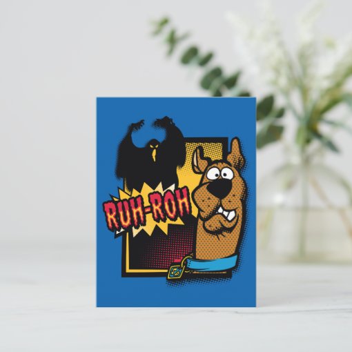 Ruh-Roh Scooby-Doo and a Ghost Postcard | Zazzle