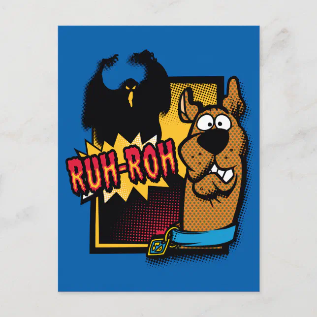 Ruh-Roh Scooby-Doo and a Ghost Postcard | Zazzle