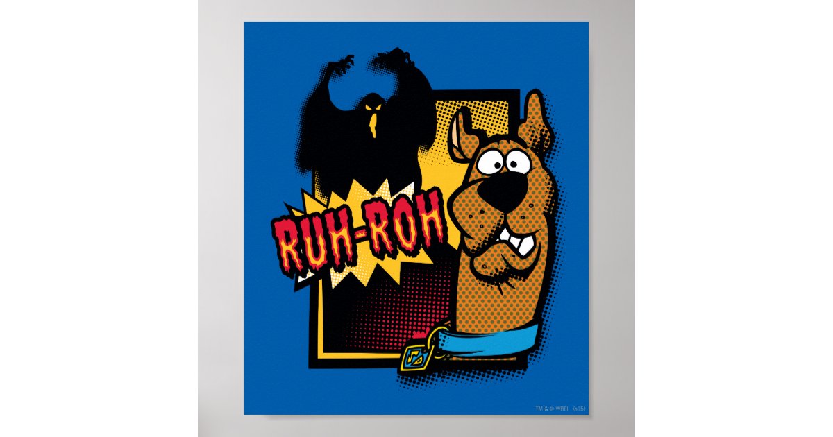 Ruh-Roh Scooby-Doo and a Ghost Poster | Zazzle