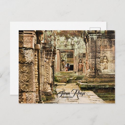 Ruins in Siem Reap, Cambodia Postcard | Zazzle