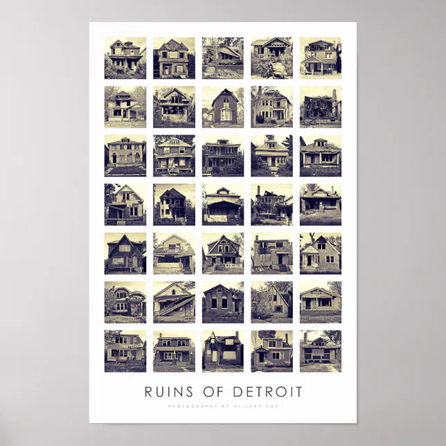 Ruins of Detroit Poster - Abandoned Homes | Zazzle