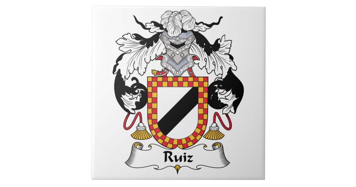 Ruiz Family Crest Tile | Zazzle