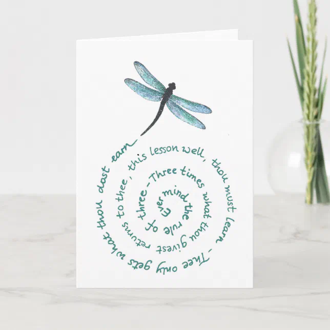 Rule of 3 - Witch's law -Wiccan Rede Card | Zazzle