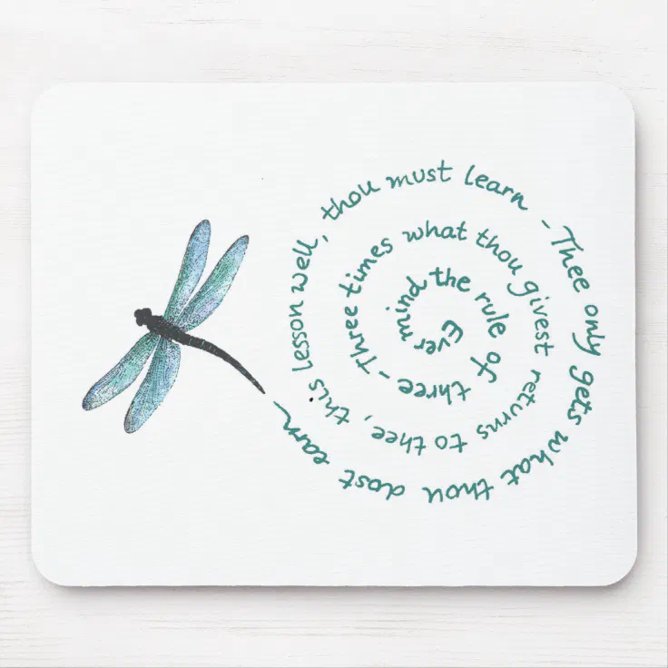 Rule of 3 - Witch's law -Wiccan Rede Mouse Pad | Zazzle