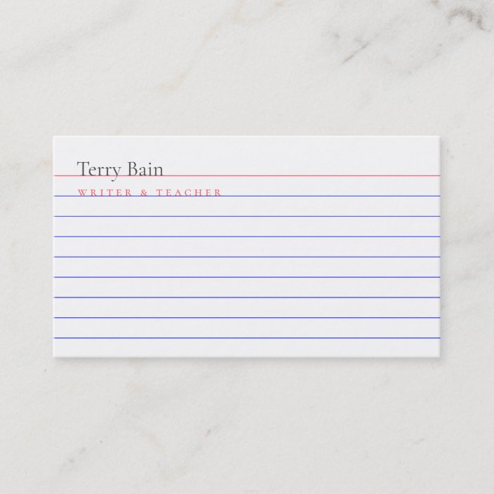 Ruled / Lined Index Card | Zazzle.com