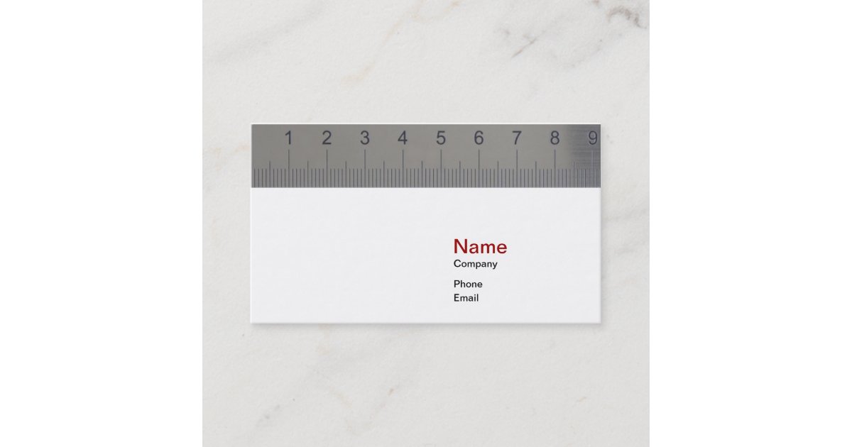 Ruler Business Card | Zazzle
