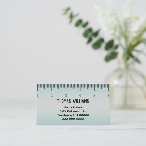 ruler graphic for business business card | Zazzle