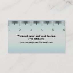 ruler graphic for business business card | Zazzle