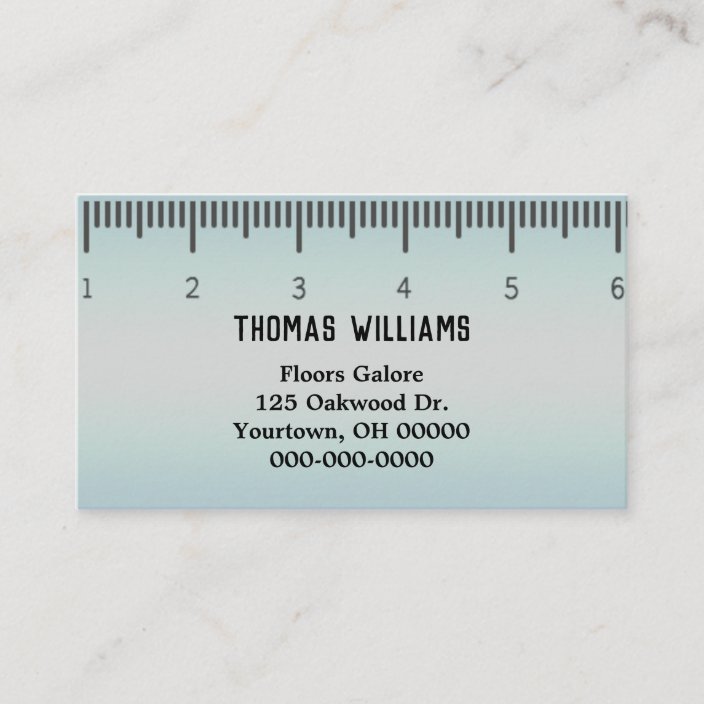 ruler graphic for business business card | Zazzle.com
