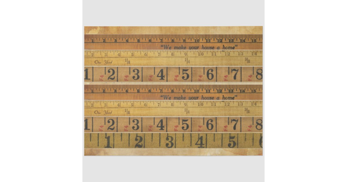 Ruler Junk Journal Decoupage Paper | Zazzle