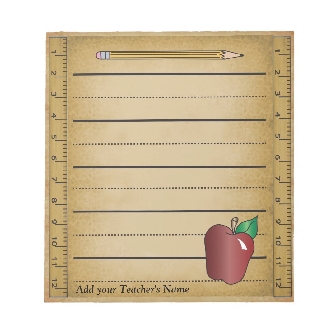 Ruler Paper Notepad | Zazzle