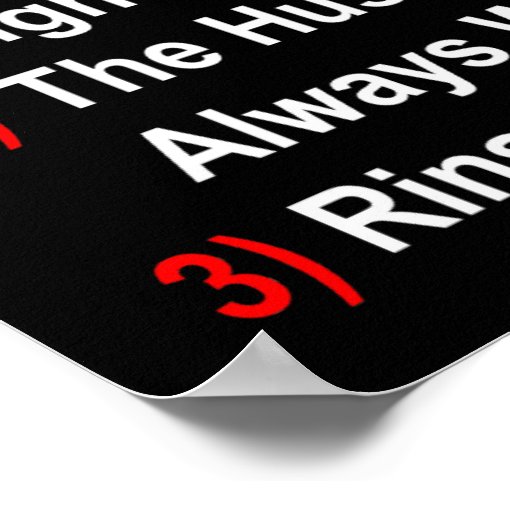 Rules For A Successful Marriage Poster | Zazzle