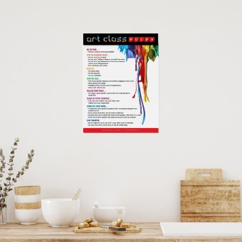 Rules for the Art Classroom Poster | Zazzle