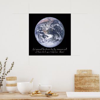 Rumi Love Earth Poster | Zazzle