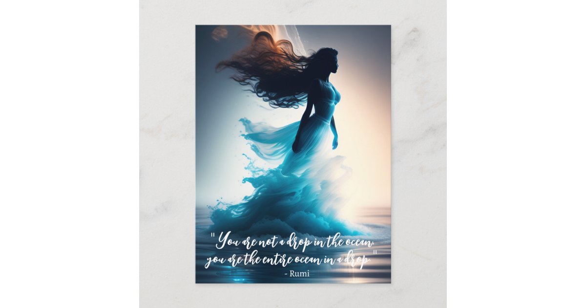 Rumi Ocean Quote Dreamscape Postcard | Zazzle