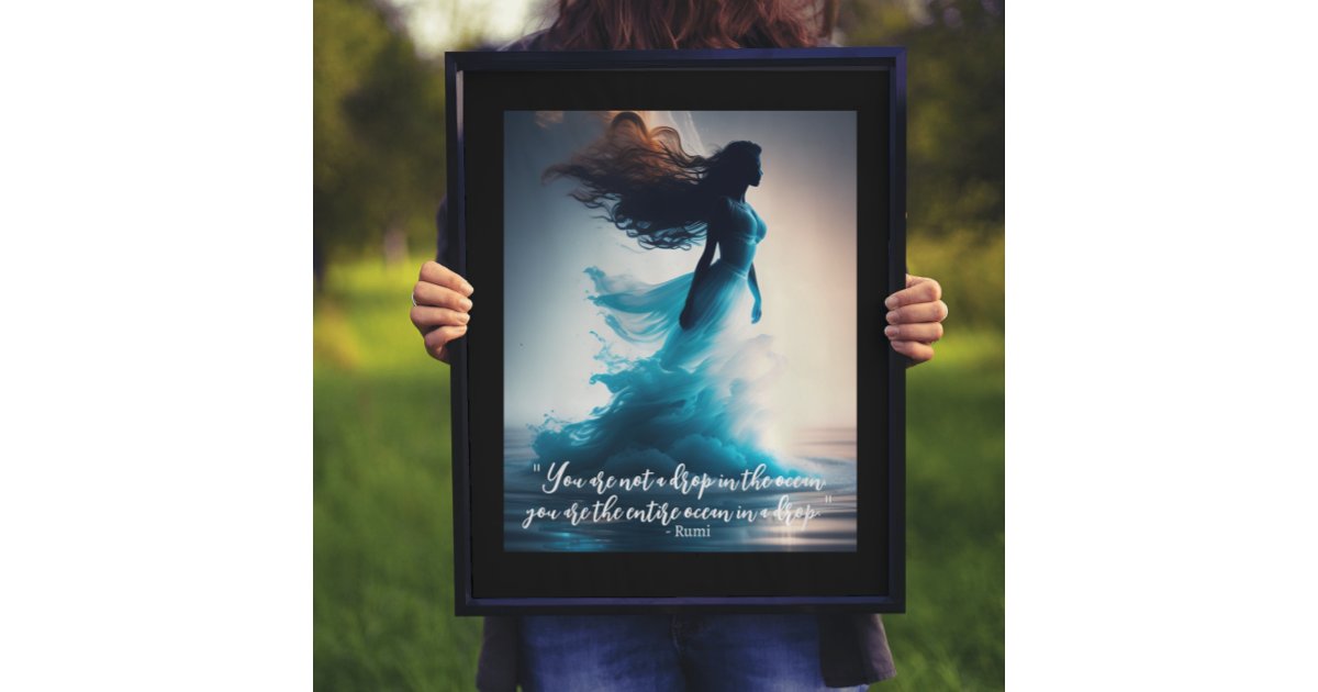 Rumi Ocean Quote Dreamscape Poster | Zazzle