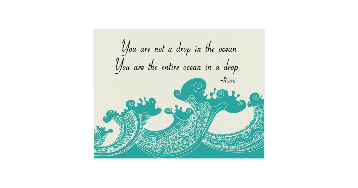 Rumi Ocean quote Postcard | Zazzle.com