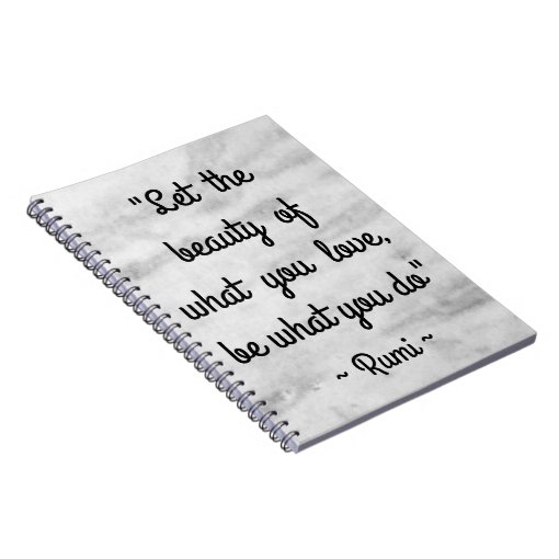 Rumi Quote Inspirational Notebook | Zazzle