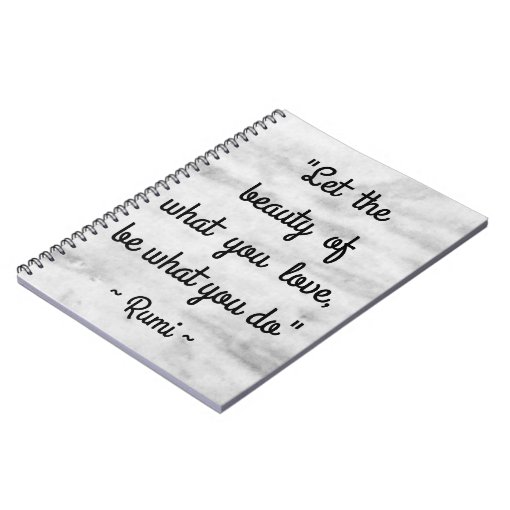 Rumi Quote Inspirational Notebook | Zazzle