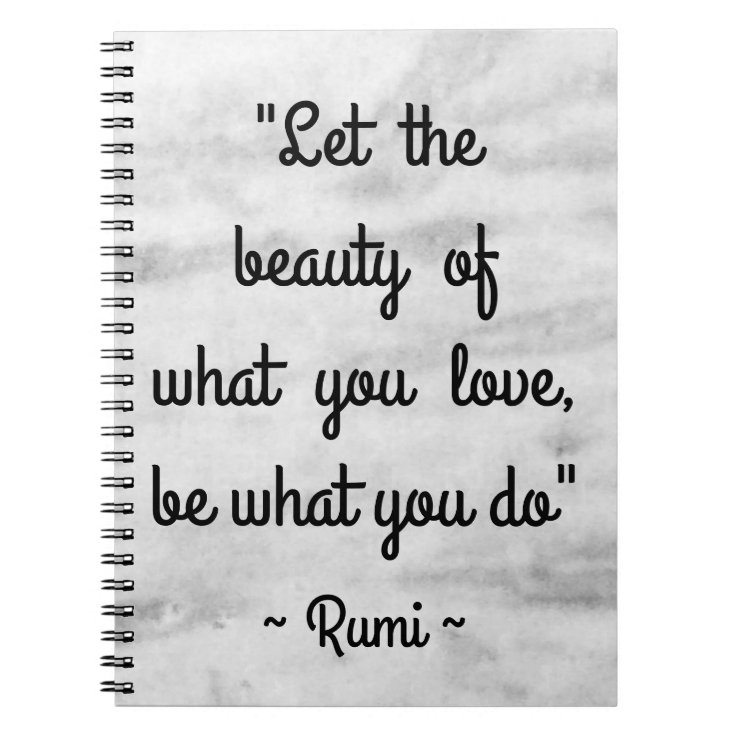 Rumi Quote Inspirational Notebook | Zazzle