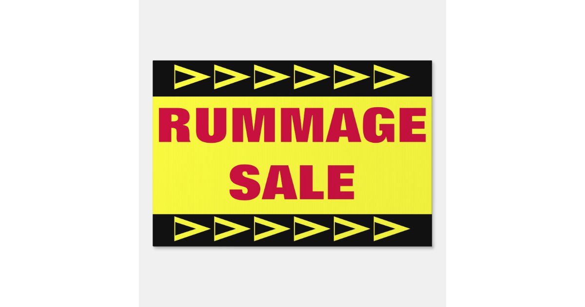 Rummage Sale Yard Sign | Zazzle