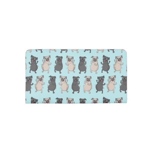 Rump Shaker Pug Puppy Bust A Move Cute Dancing Dog Checkbook Cover | Zazzle