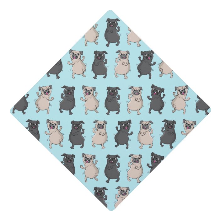 Rump Shaker Pug Puppy Bust A Move Cute Dancing Dog Graduation Cap ...