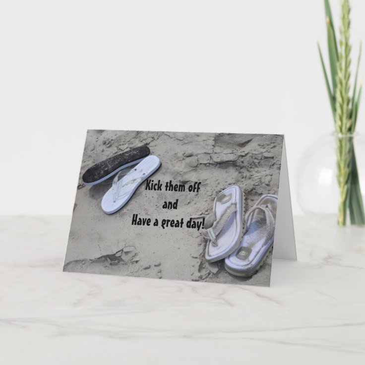 RUN BAREFOOT AND HAVE FUN ON YOUR BIRTHDAY CARD | Zazzle