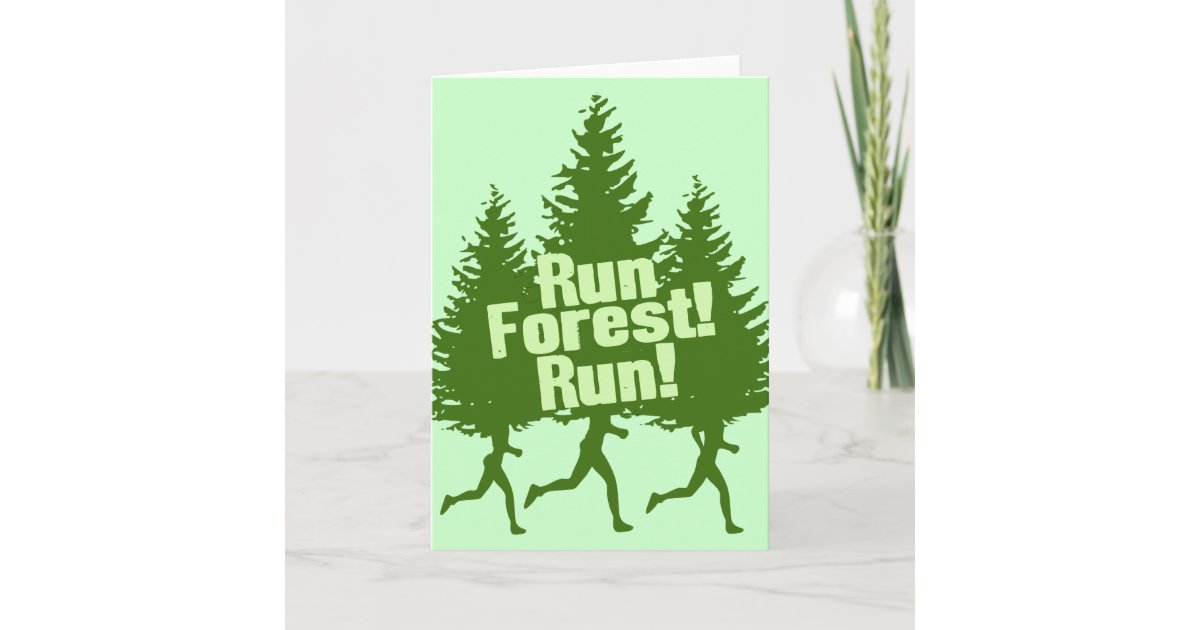 Run Forest Run Card | Zazzle