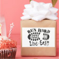 Run Hard, Live Easy Rectangular Sticker | Zazzle