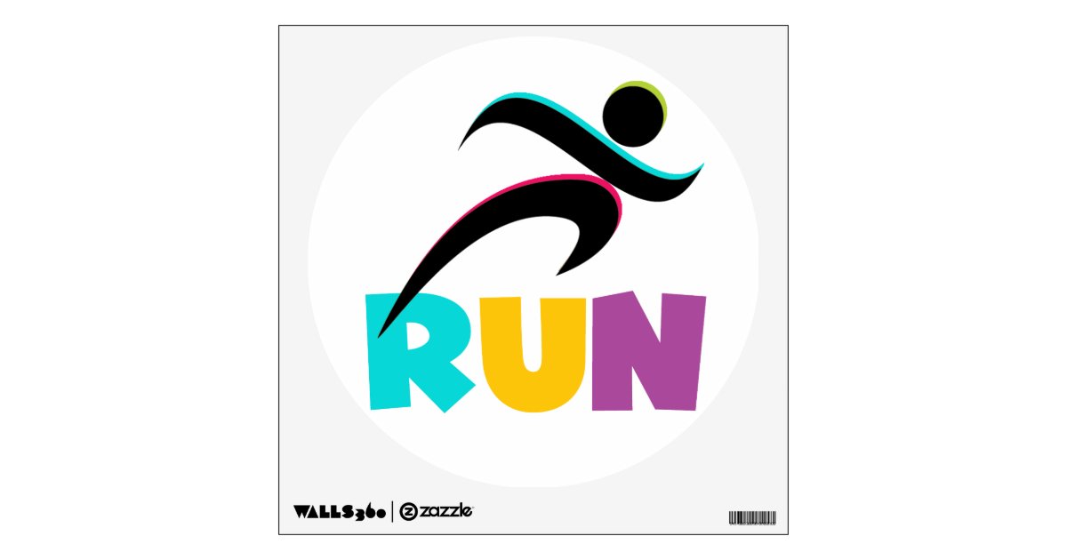 RUN Multi Wall Sticker | Zazzle